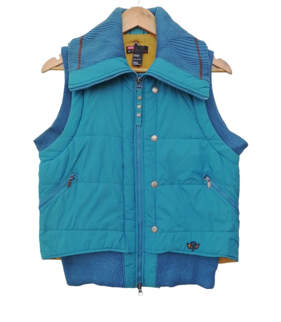Vintage Diesel Puffer Vest, Men's Fashion, Tops & Sets, Vests on Carousell