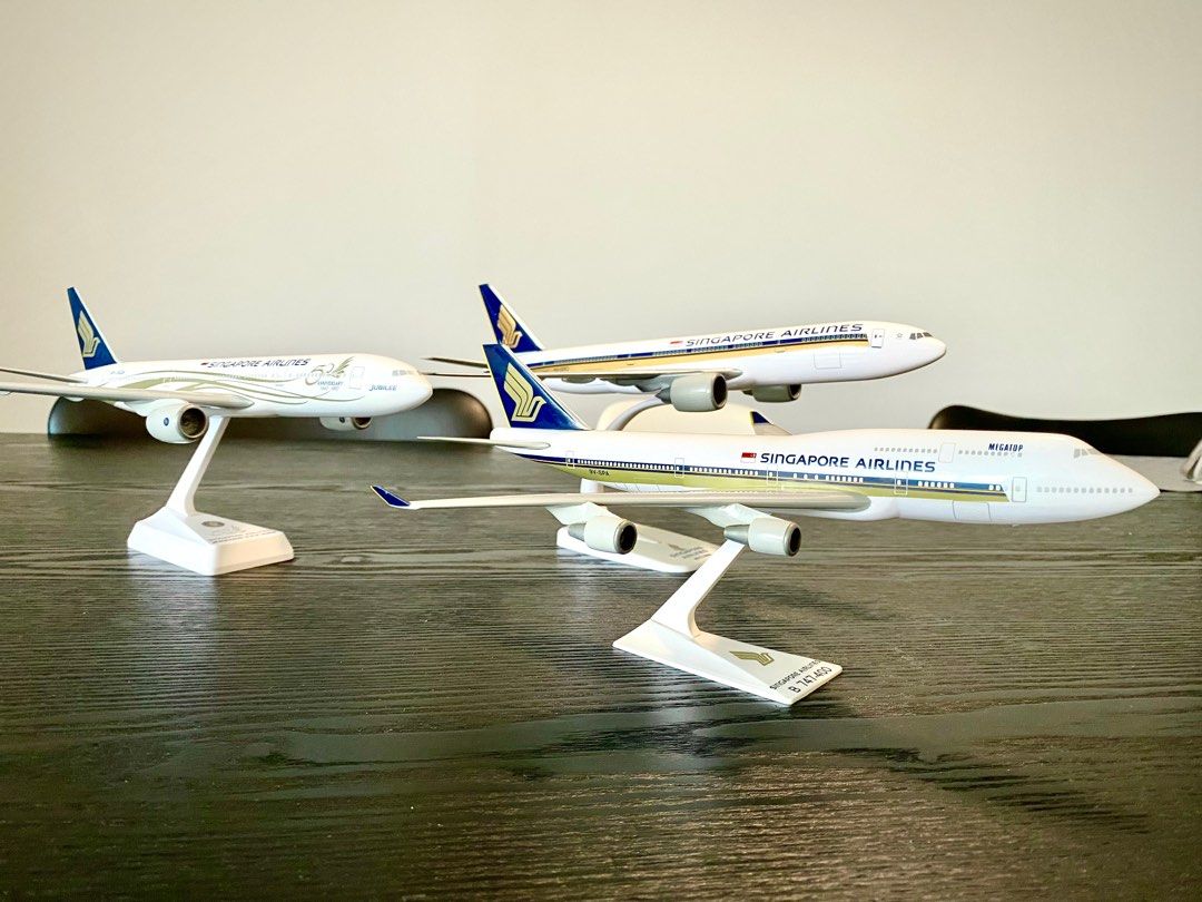 [Vintage] Singapore Airlines Scale Model Set: B747-400, B777-200, B777 ...