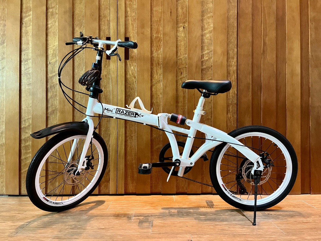 White Color Foldable Bicycle, Sports Equipment, Bicycles & Parts ...