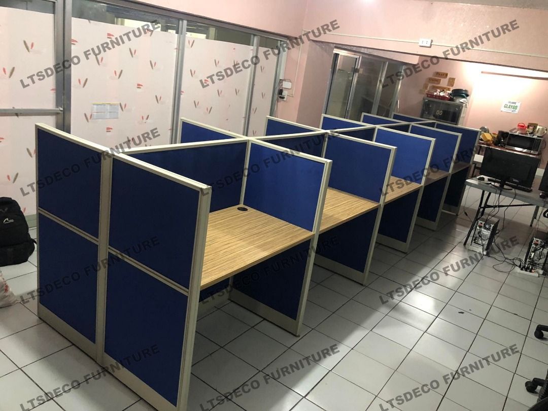 WORKSTATION TABLE 10 SEATER OFFICE PARTITION, Furniture & Home Living ...