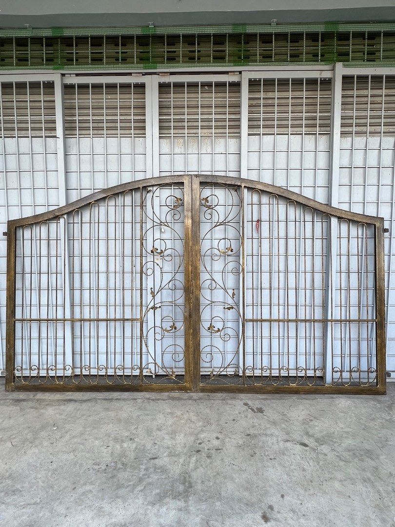 Wrought Iron Swing Main Gate, Furniture & Home Living, Security & Locks ...