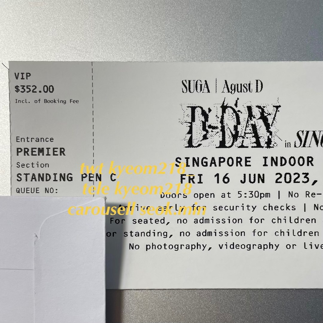 Suga Agust D Tour In Singapore Tickets Vouchers Event Tickets On