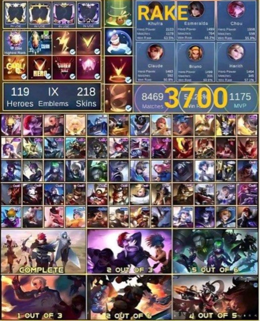 WTS MLBB ACC STACKED FRANCO LEGEND SKIN, Video Gaming, Gaming ...