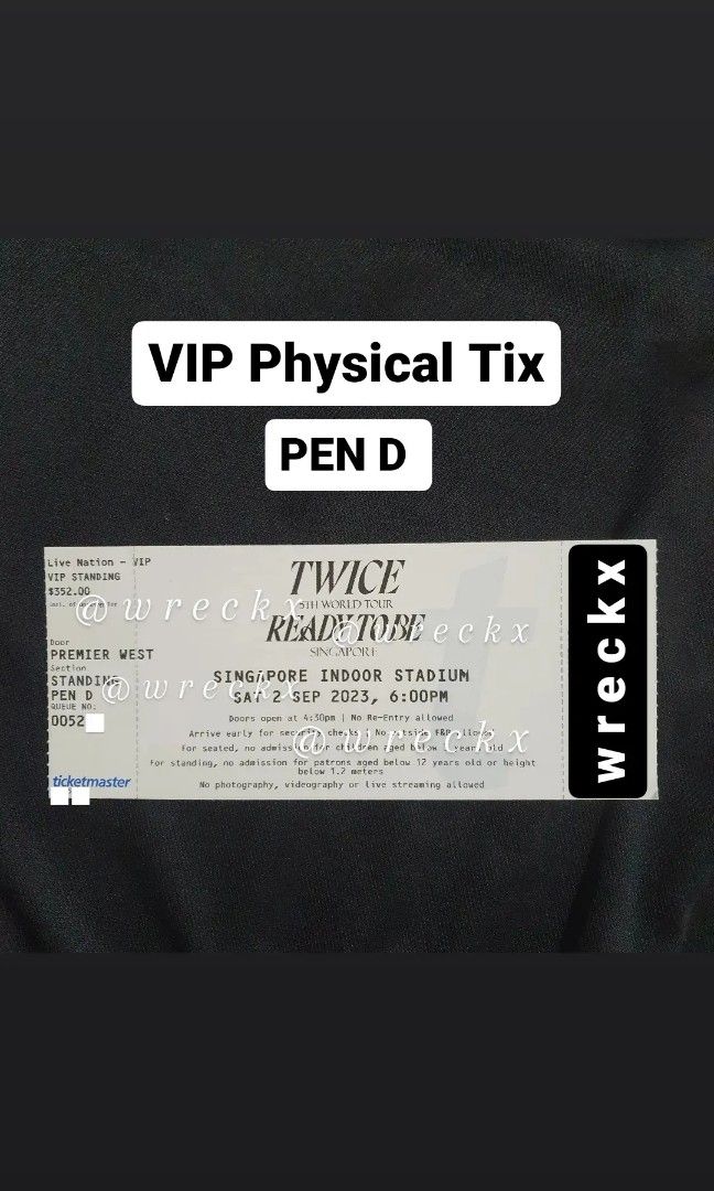wts twice vip ready to be 5th world tour concert singapore, Tickets & Vouchers, Event Tickets on ...