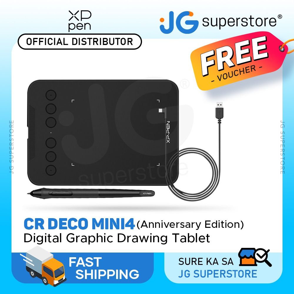 XP-Pen Deco Mini4 Drawing Tablet Anniversary Limited Edition 4x3" with ...