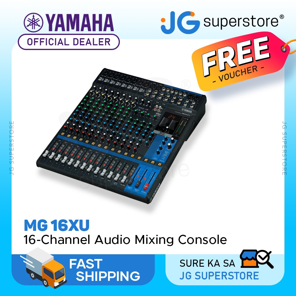 Yamaha MG16XU 16-Channel Audio Mixer with 24 Built-In SPX Effects, 3 ...