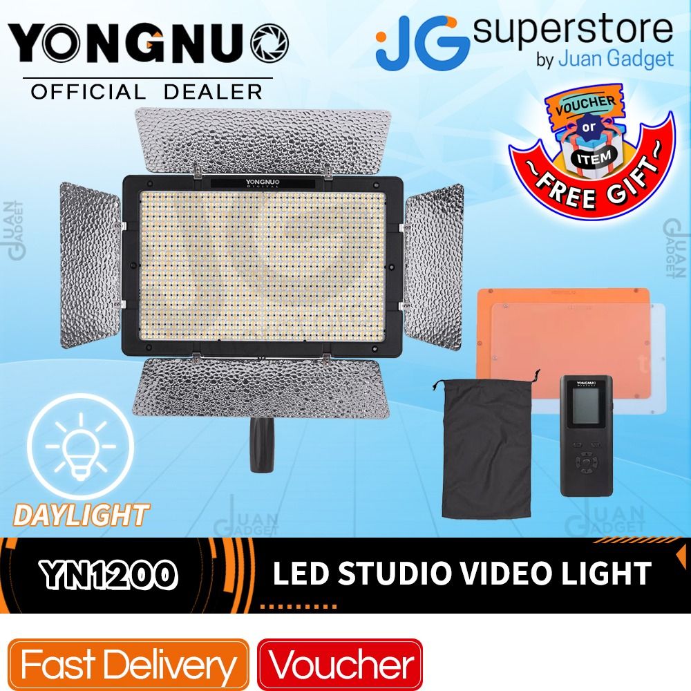 Yongnuo YN1200 Daylight LED Video Light Flash 5500k Pure White | JG ...