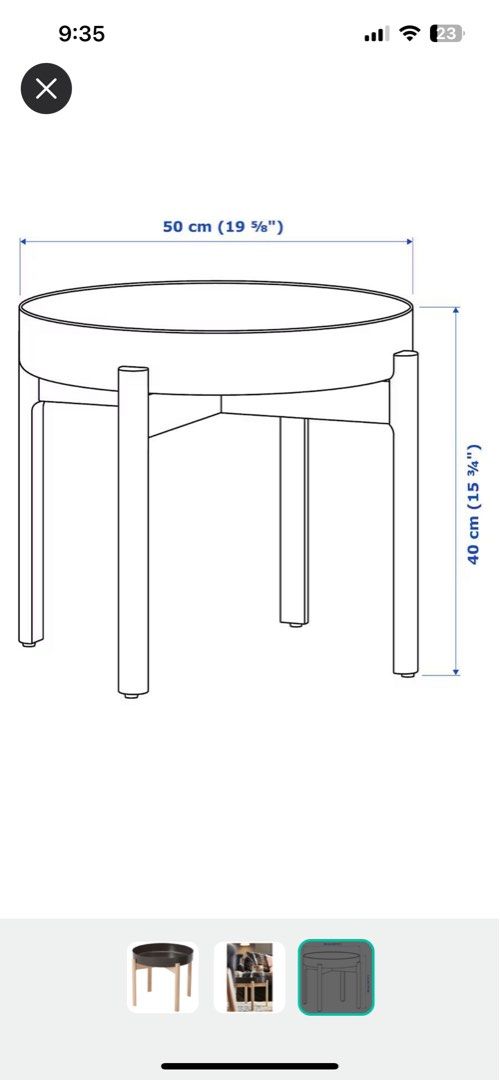 Ypperlig Coffee table black, Furniture & Home Living, Furniture, Tables ...