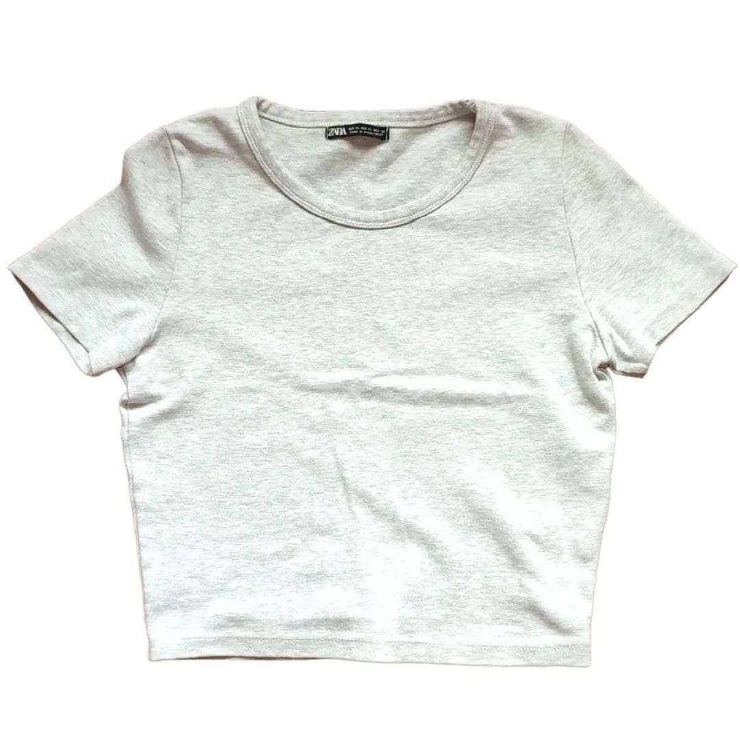 ZARA gray basic top (fits medium to large makapal tela) on Carousell