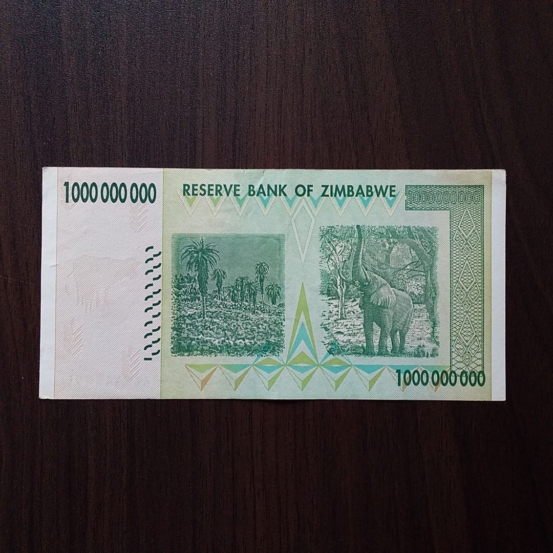 Zimbabwe 1 Billion Dollars (2008) banknote, Hobbies & Toys, Memorabilia ...