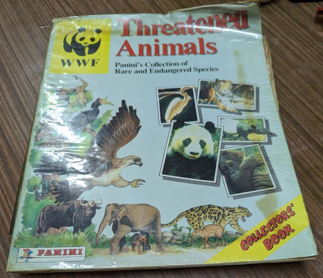 1988 Panini WWF Thereatened Animals stickers album 1988 年世界自然基金會瀕危動物集圖冊 ...