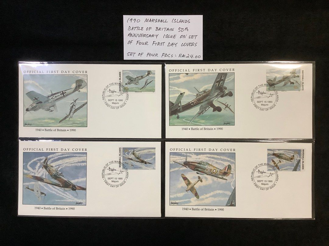 1990 Marshall Islands Battle Of Britain 50th Anniversary Issue On Set ... 1990 Marshall Islands Battle Of Britain 50th Anniversary Issue On Set ...