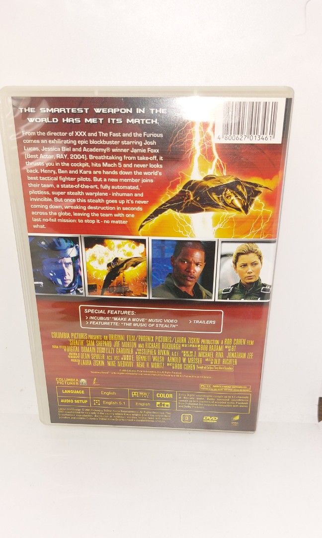 2005 Stealth Josh Lucas Jessica Biel Jamie Foxx Collectible DVD Movie ...