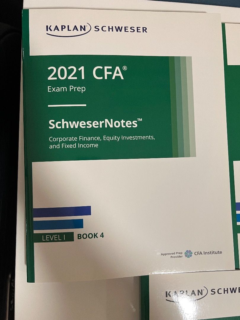 2021 CFA Level 1 - Kaplan SchwenserNotes (10 books) (no markings, as ...