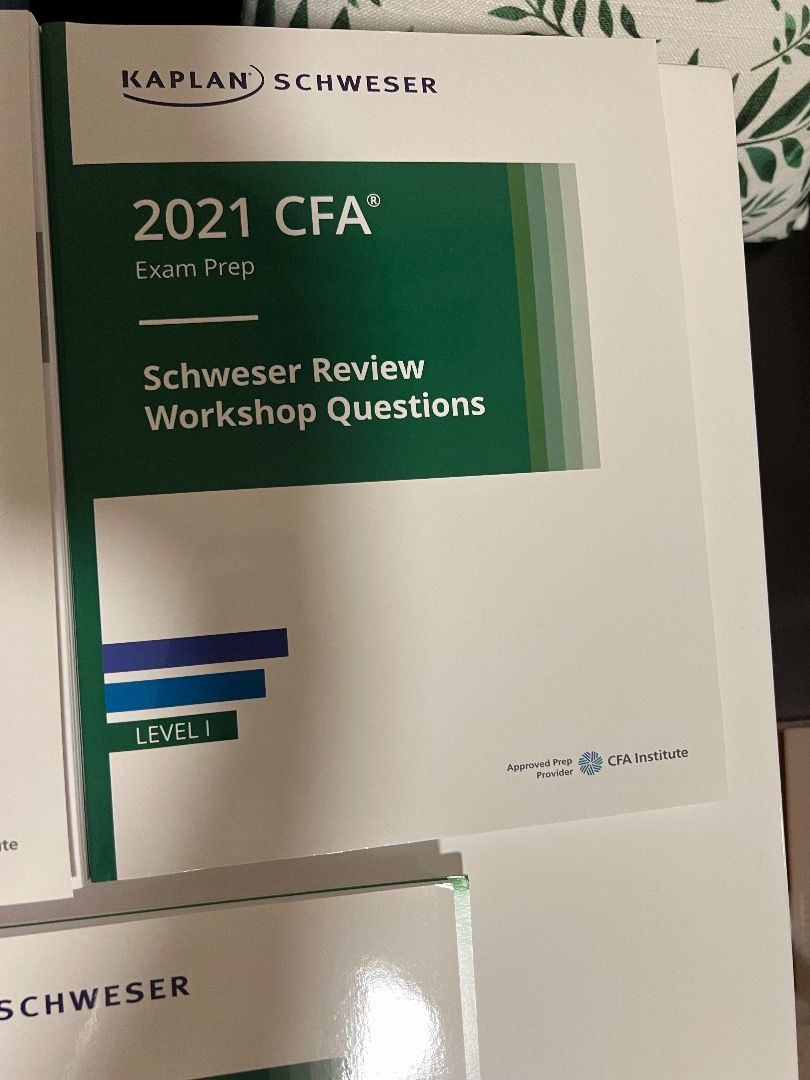 2021 CFA Level 1 - Kaplan SchwenserNotes (10 books) (no markings, as ...