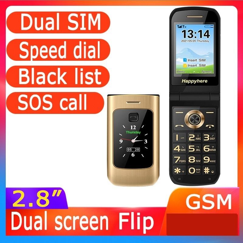 2023 new unlocked Flip Push-button Mobile Phones dua, 手提電話, 手機, 其他手機 ...