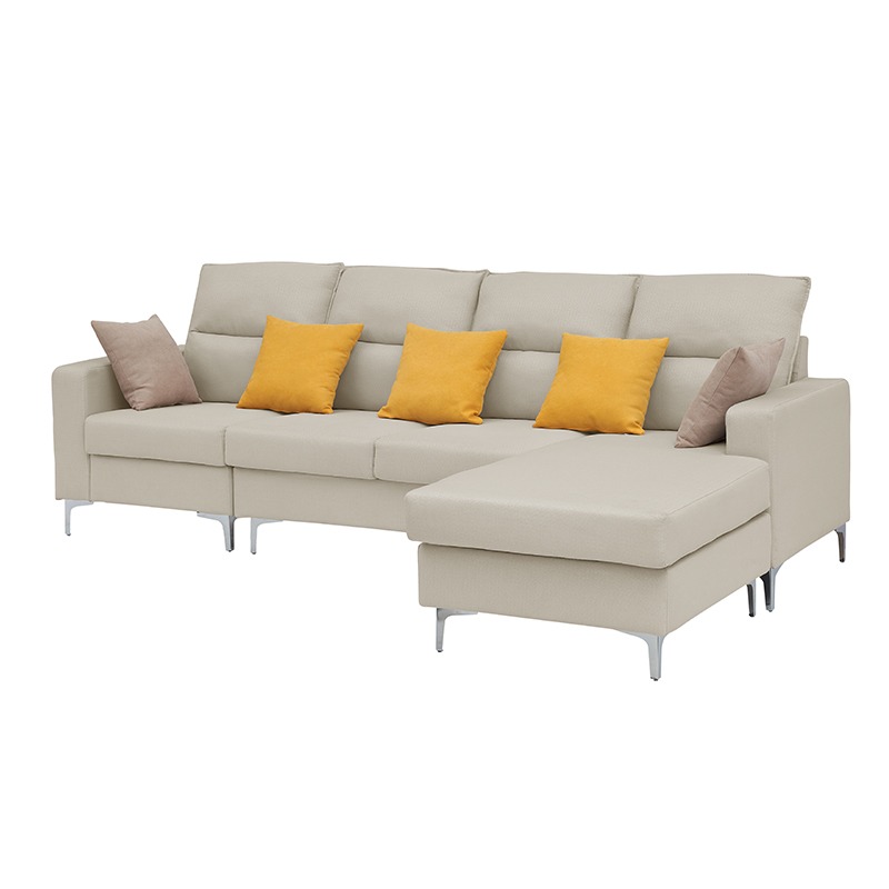 3 days delivery Beige L-shape Sofa Free delivery and install, Furniture ...