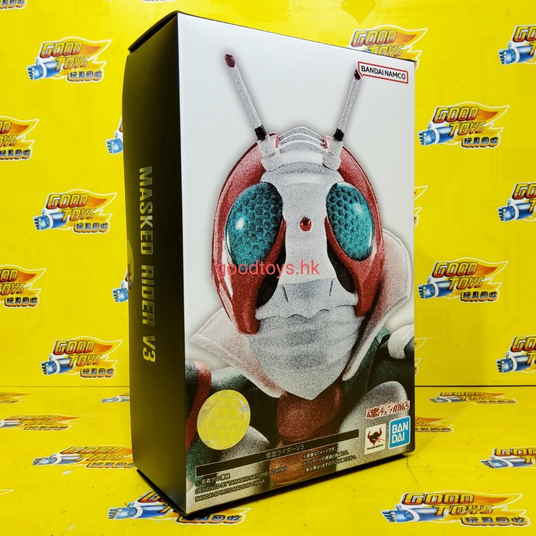 全新未開封 BANDAI 魂商店限定 SHF 真骨彫 真骨雕 幪面超人 V3 SHF MASKED RIDER V3, 興趣及遊戲, 玩具 ...