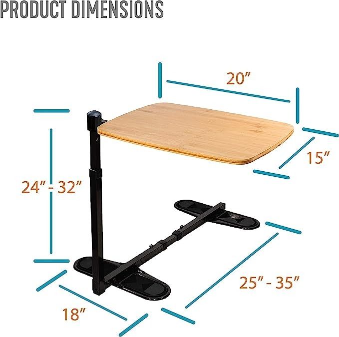 Able Life Universal Swivel TV Tray Table, Portable Laptop Desk ...