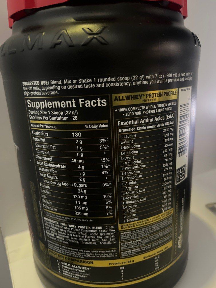 All max premium whey protein, Health & Nutrition, Health Supplements ...