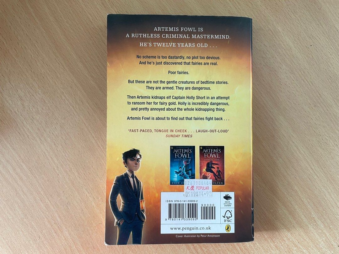 Artemis Fowl by Eoin Colfer, Hobbies & Toys, Books & Magazines, Fiction ...