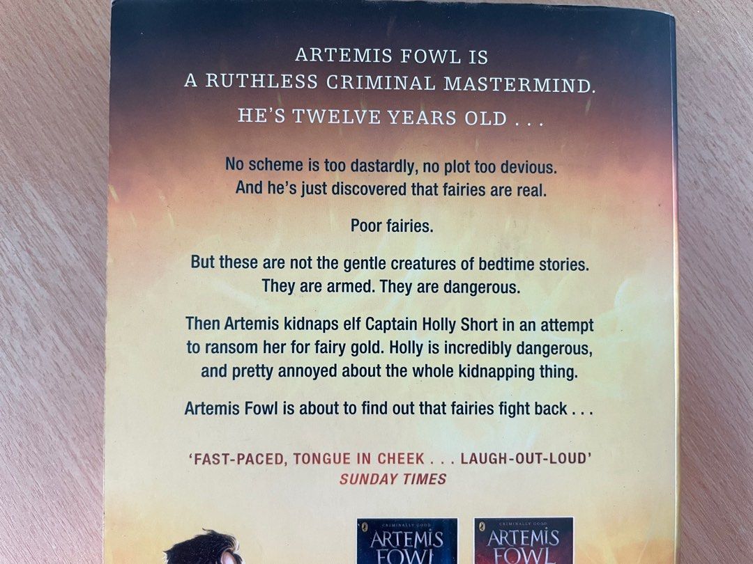 Artemis Fowl by Eoin Colfer, Hobbies & Toys, Books & Magazines, Fiction ...