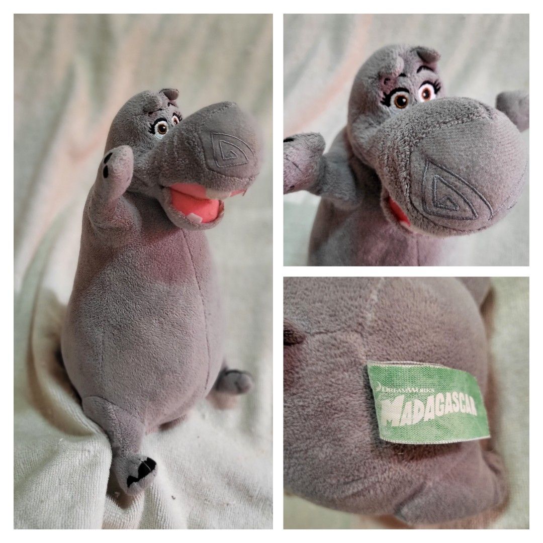 Authentic DreamWorks Madagascar Gloria the Hippopotamus Plush Soft Toy ...