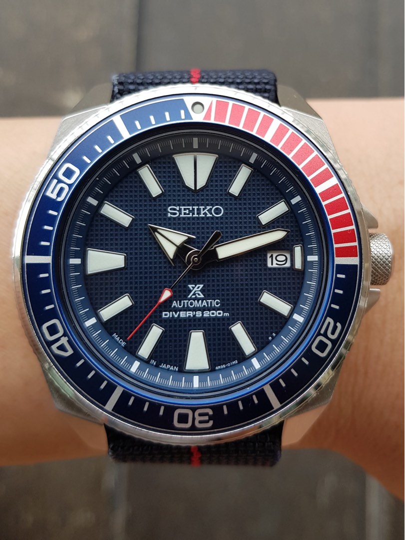 [Authentic] Seiko Pepsi Samurai SRPB53J1 2017, Luxury, Watches on Carousell