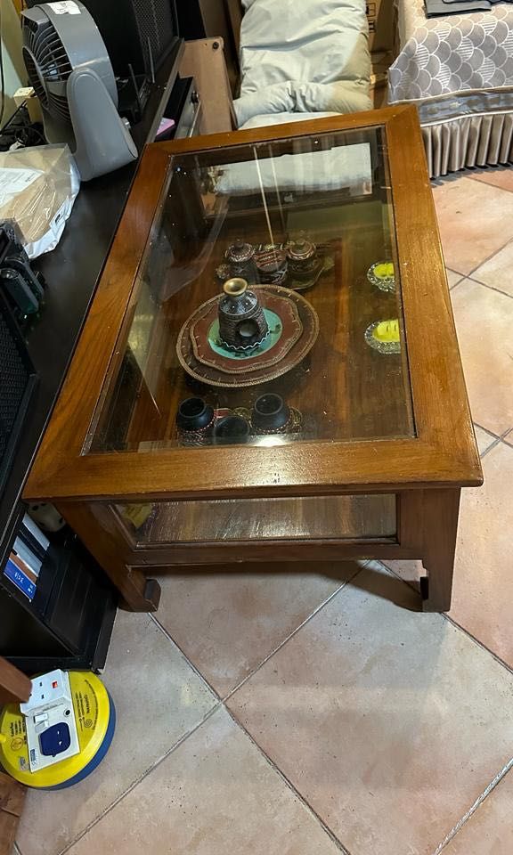 Balinese style display coffee table, Furniture & Home Living, Furniture ...