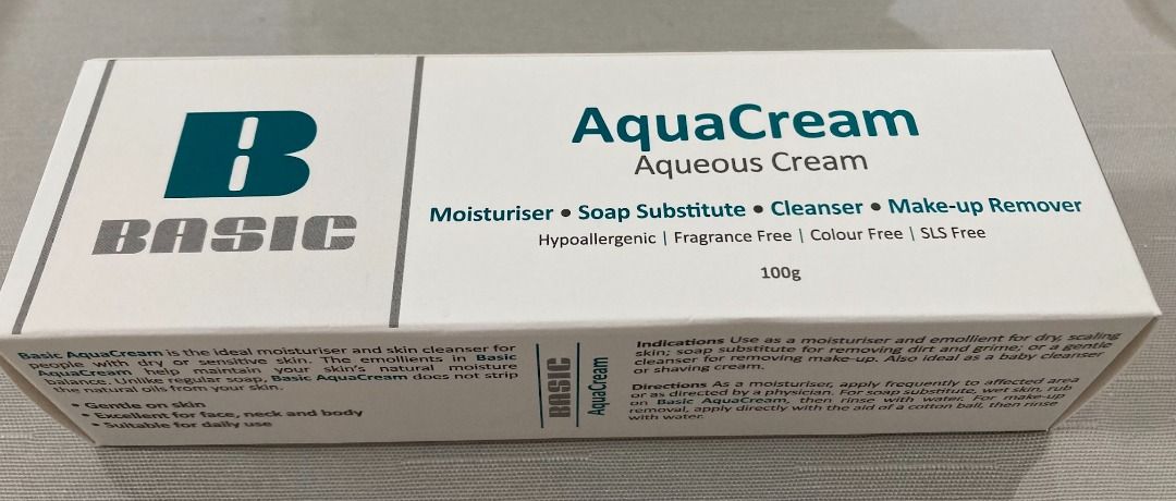 Basic Aqueous Cream Moisturiser 100g, Beauty & Personal Care, Bath ...