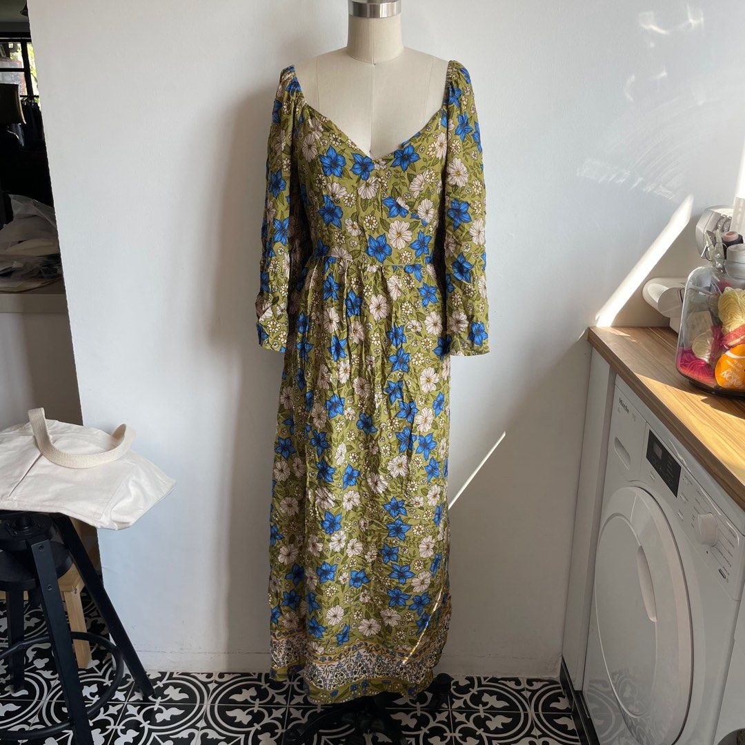 BBWT luukse boho floral maxi dress, Women's Fashion, Dresses & Sets ...