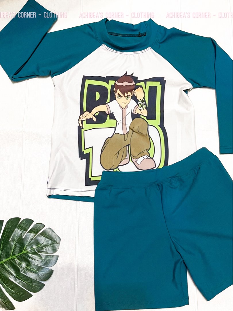 Ben10 Rashguard Kids Boy Swimsuit 4-5 y/o on Carousell