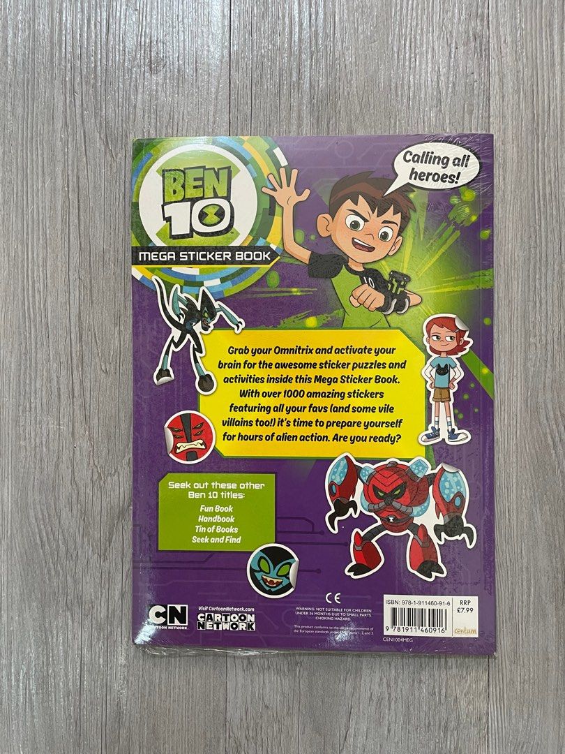 Ben 10 Power Rangers Mega Sticker Book, Hobbies & Toys, Books ...
