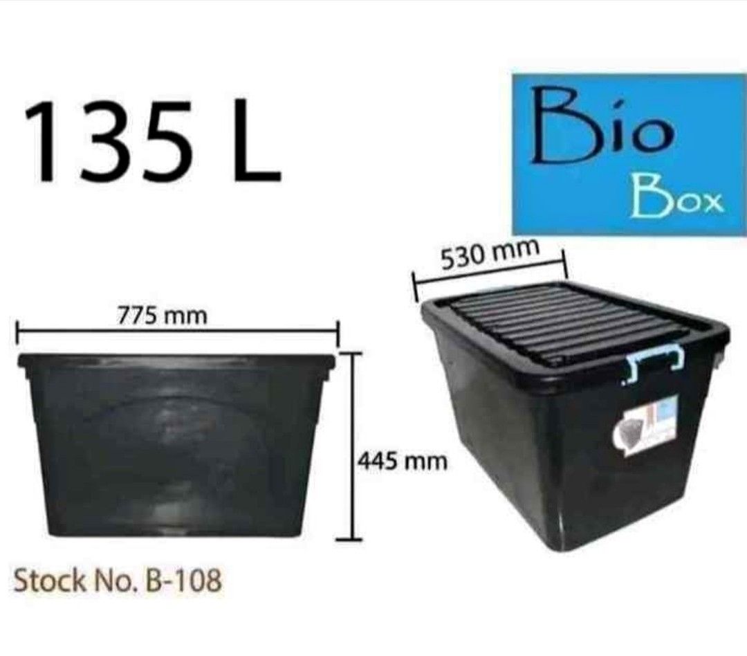 Bio Box 135 Liters Storage Box Black on Carousell