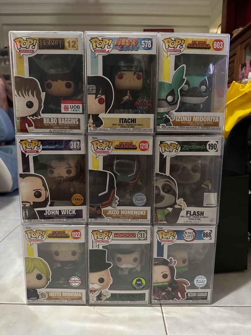 BN FUNKO POP - HOBBIT, NARUTO, MHA, JOHN WICK, ZOOTOPIA, MONOPOLY ...
