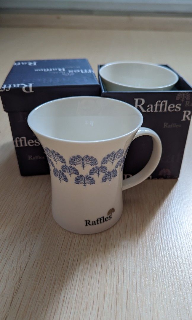 Bone China palm tree logo mug from Raffles Hotel, Furniture & Home ...