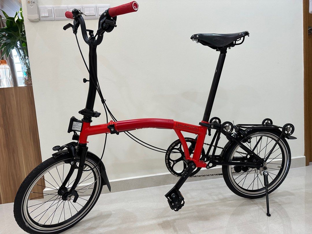 Brompton 2-Speed Rocket Red Black Edition, Sports Equipment, Bicycles ...