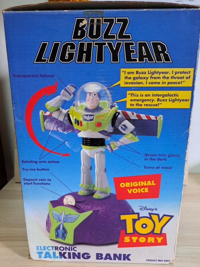 Buzz lightyear talking bank, Hobbies & Toys, Toys & Games on Carousell
