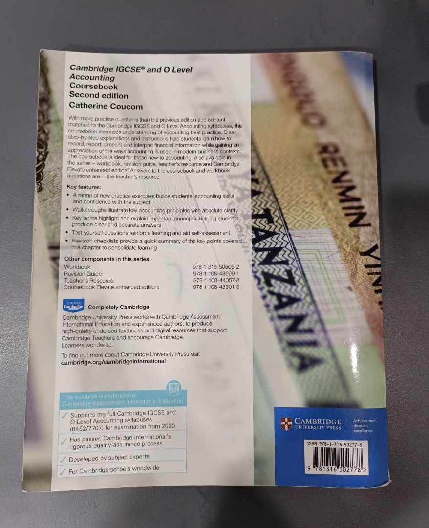 Cambridge Igcse And O Level Accounting Coursebook Hobbies And Toys Books And Magazines Textbooks