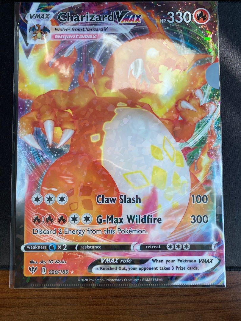 Charizard Vmax file (back and front printed), Hobbies & Toys, Toys ...