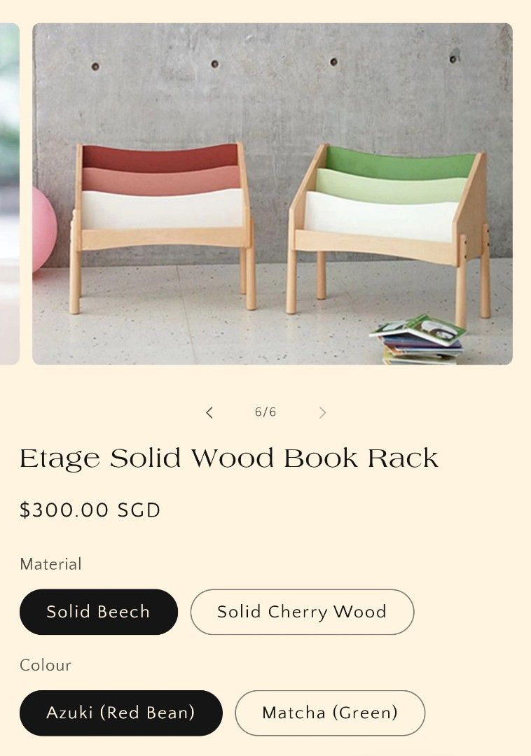 Children's story Book Shelf Rack (solid wood) etage rack, Babies & Kids ...