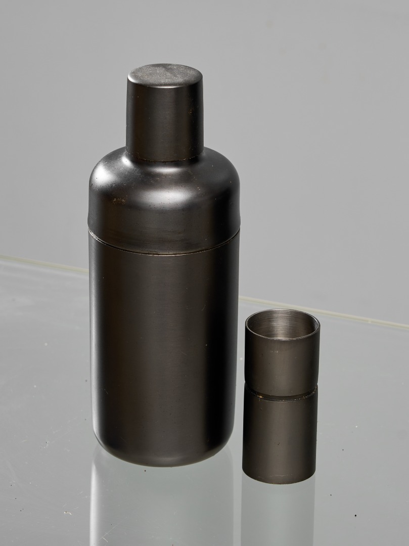 Crate and Barrel Fenton Graphite Cocktail Shaker and Jigger and Ice ...