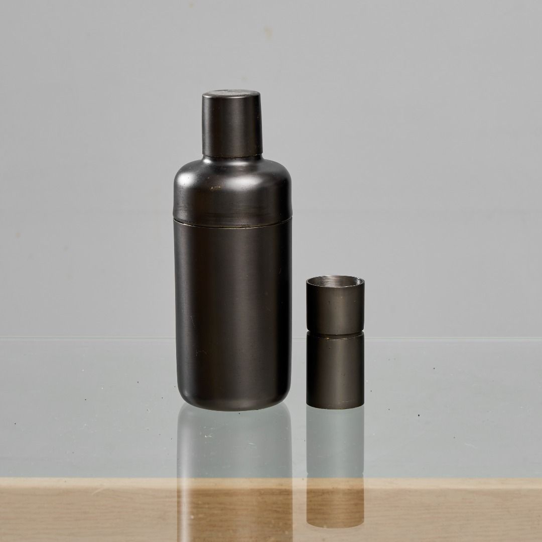 Crate and Barrel Fenton Graphite Cocktail Shaker and Jigger and Ice ...