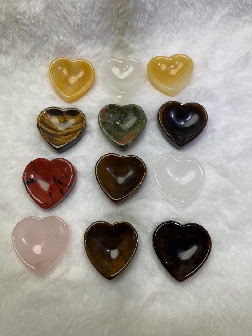 Crystal heart sphere plate/ Worry stone excludes spheres, Women's ...