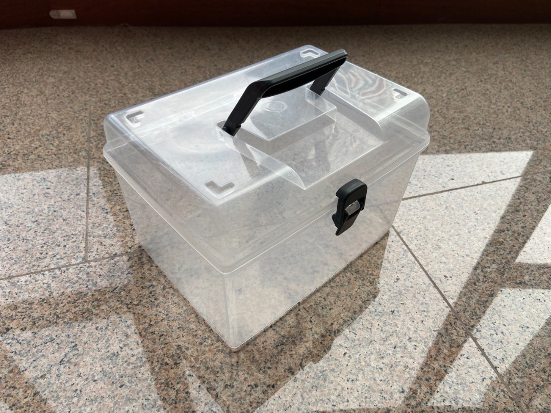 DAISO Storage box with lid and handle, Furniture & Home Living, Home ...