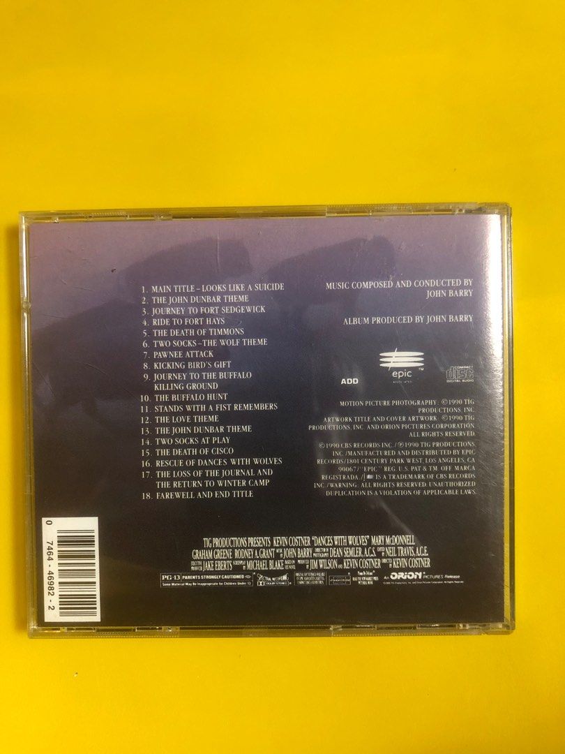 Dances with Wolves OST Cd, Hobbies & Toys, Music & Media, CDs & DVDs on Carousell