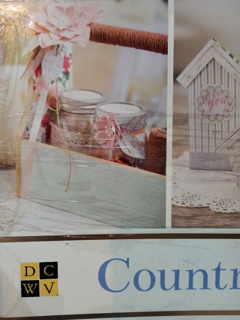 DCWV Premium Stack Country Floral 12x12 paper pad with silver foil ...