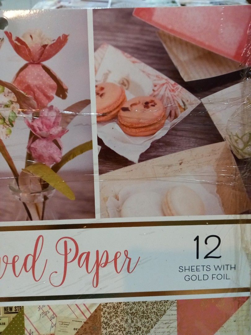 DCWV Preserved Paper 12x12 paper pad with gold foil, Hobbies & Toys ...