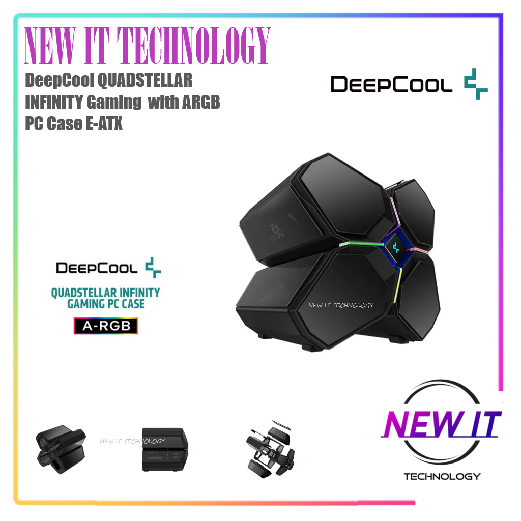 DeepCool QUADSTELLAR INFINITY E-ATX with ARGB Vented Front Panels Six ...