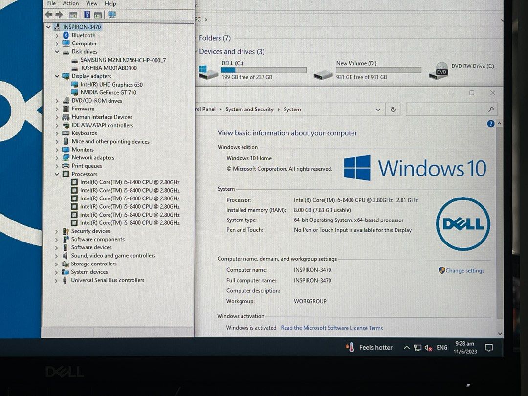 DELL Inspiron SFF Business Office WFH School HBL Essential Desktop ...